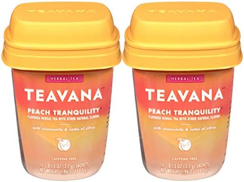 Amazon.com : Teavana Peach Tranquility Herbal Tea, 15 Sachets (Pack of ...