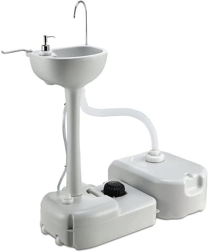 Weisshorn Portable Sink with Water Tank, 43L Outdoor Camping Sinks Hand ...