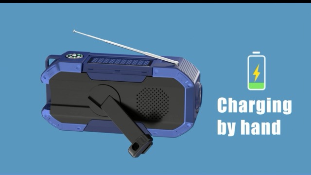 Watch Emergency Bluetooth Hand Crank Solar Radio Speaker on Amazon Live