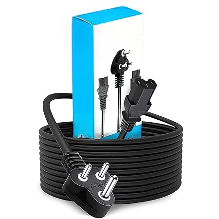 Buy 1.5 Meter Power Cable for PC 3 Pin PC Power Cable 18AWG IEC Mains ...