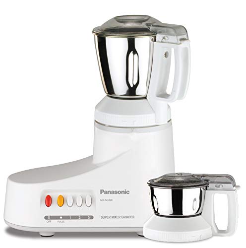 Buy Panasonic AC MX-AC220-H 550-Watt Super Mixer Grinder with 2 Jars ...