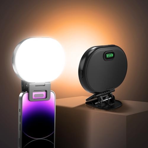 Webcem Full-Screen Selfie Light with Clip, 80 LED Portable Fill Light ...