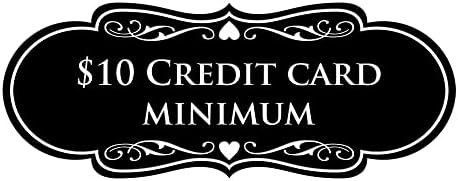 Amazon.com : Minimum Purchase for Credit Card Required Signage ($5 ...
