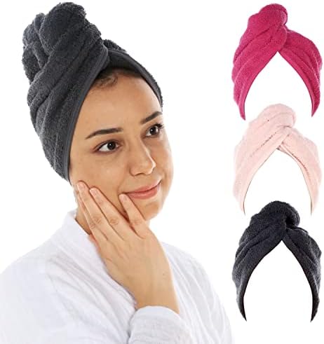 Amazon.com: Cacala Terry Cloth Shower Cap for Women – Luxurious Hair ...