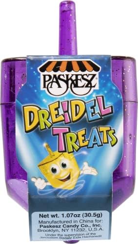 Amazon.com: Paskesz Candy Co., דריידל חנוכה מלא מרובע, 2 אונקיות ...