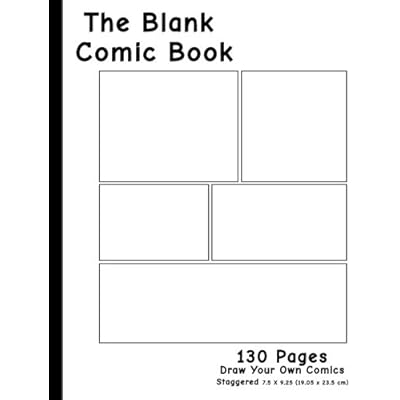 Buy Blank Comic Book: 7.5 x 9.25, 130 Pages,For drawing your own comics ...