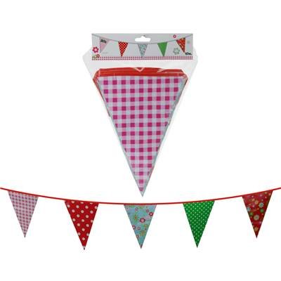 Carousel Home Fun Garden Party Vintage Print Plastic Bunting 10 Meters ...