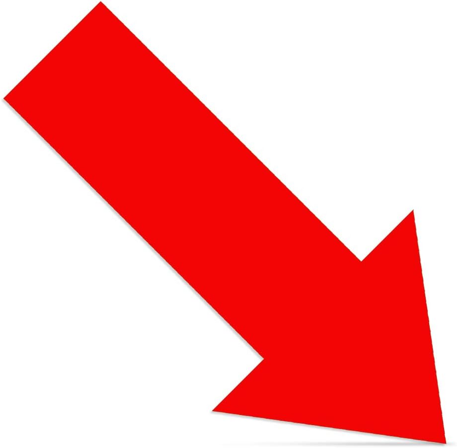 Amazon.com : 12 Inch Arrow Decal Removable Adhesive Arrow Stickers 24 ...