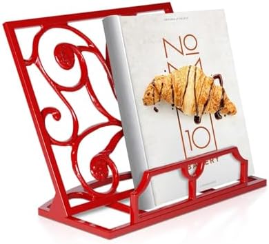 Amazon.com: MOLIGOU Cast Iron Cookbook Stand, Recipe Book Holder ...