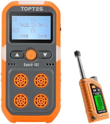 TopTes Guard-101 Multi-Gas Monitor for H2S, CO, LEL and O2 & PT760 ...