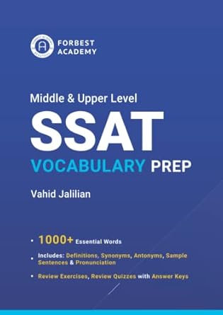 Middle & Upper Level SSAT Vocabulary Prep: SSAT Words Workbook ...