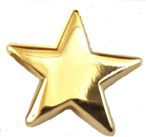 Gold Star Pin Badge - Pack of 10 : Amazon.co.uk: Fashion