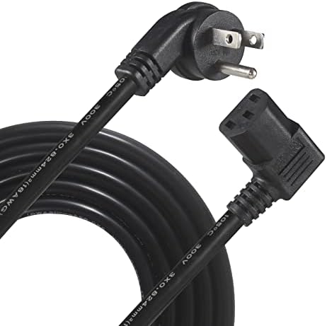Amazon.com: 90 Degree Computer Power Cord - 6FT Right Angle IEC Power ...