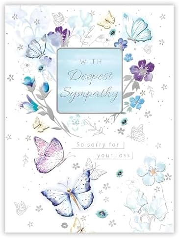 Sympathy Card - With Deepest Sympathy - Sorry For Your Loss ...