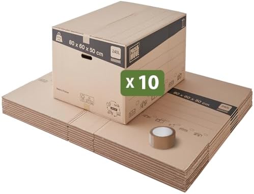karton-billiger Lot de 5 cartons d'expédition pliables 60 x 60 x 60 cm ...