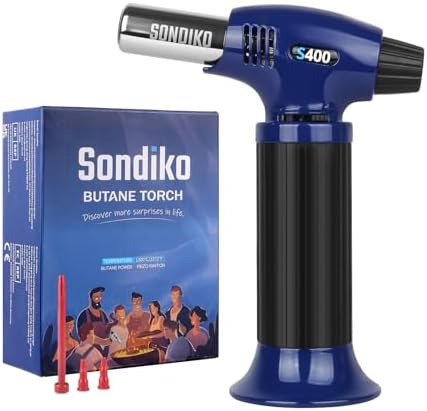 Amazon.com: Sondiko Butane Torch Kit HB1513 and S907, Refillable Butane ...
