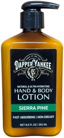 Amazon.com : Dapper Yankee Natural Hand & Body Lotion for Men - Sierra Pine, Woodsy Pine Scent ...