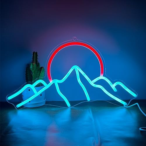 Amazon.com : Sunrise Sunset Neon Sign Dimmable Wave Neon Sign Tropical ...