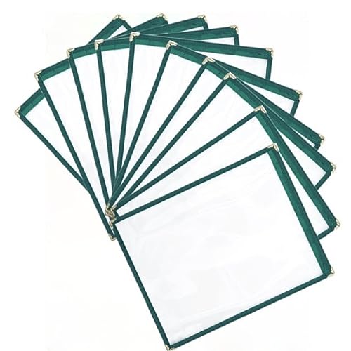 Snapklik.com : Set Of 10 Green 8-1/2 X 11 Single Restaurant Menu Covers ...