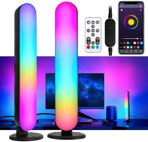 Smart LED Light Bar 2 Pack, RGB Smart Desk Lamp TV Backlight with ...