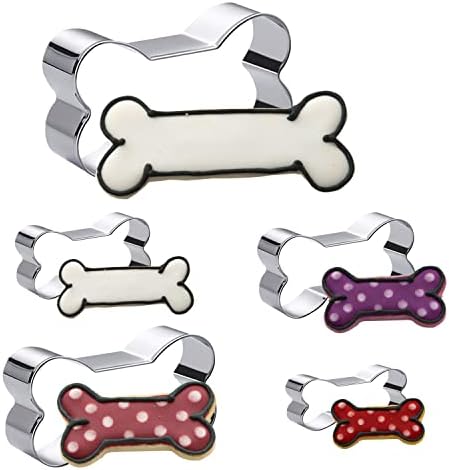 Amazon.com: KUKIFUN 5Pack Dog Bone Cookie Cutter Set, Multi-size ...
