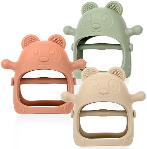 Amazon.com : Eascrozn 3 Pack Baby Teething Toys 3 Months+, Silicone ...