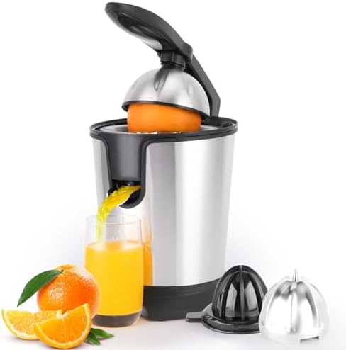 Amazon.com: Eurolux Hands-Free Electric Citrus Juicer Machine, Orange ...