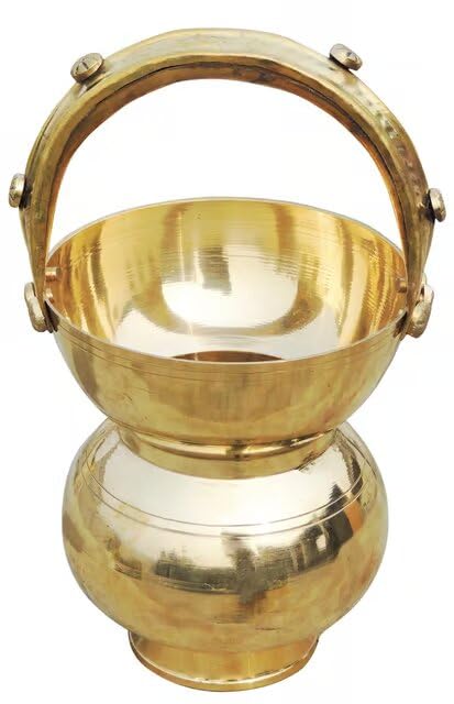 Buy PujaNPujari Brass Kamandalam Kamandal Holy Water Pot with Handle ...