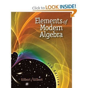 Hardcover:Elements of Modern Algebra 7th (Seventh) Edition byGilbert: n ...