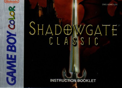 Amazon.com: Shadowgate Classic GBC Instruction Booklet (Game Boy Color ...
