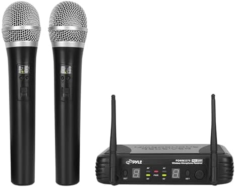 Amazon.com: PYLE-PRO Professional Wireless Microphone System - Dual UHF ...