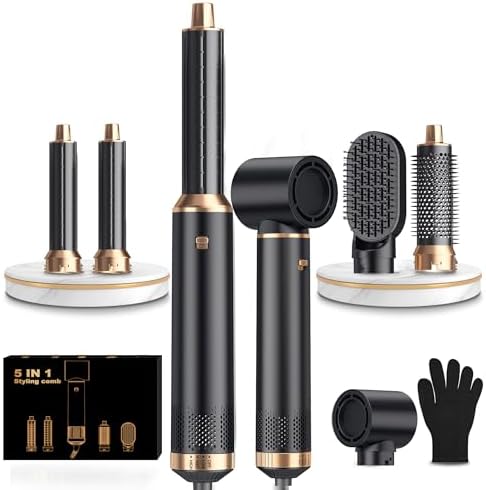 Amazon.com: Blow Dryer Brush Set 5 in 1, Hot Air Styler Negative Ion ...