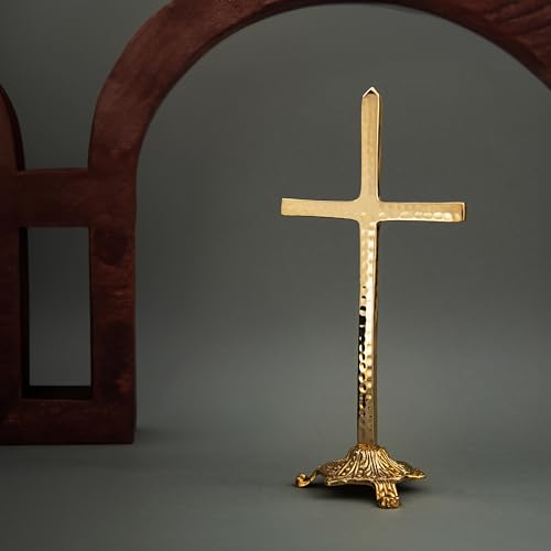 GIBOX Classic Creek Orthodox Holy Cross Antique Brass Jesus Christ With ...