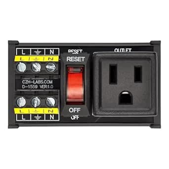 Amazon.com: DIN Rail Mount AC 120V NEMA 5-15R Single Receptacle Outlet ...