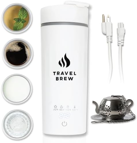 Amazon.com: TRAVEL BREW Portable Travel Kettle with Tea Infuser- Mini ...
