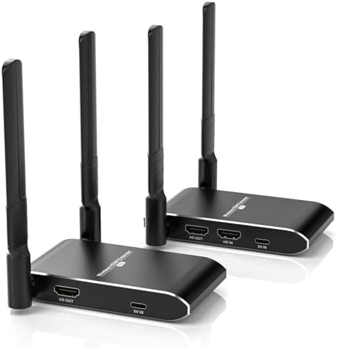 Wireless HDMI Transmitter and Receiver,4K30 Wireless HDMI Extender with ...