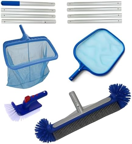 Amazon.com: Poolvio 5-in-1 Pool Cleaning Kit - Includes Semi-Deep ...