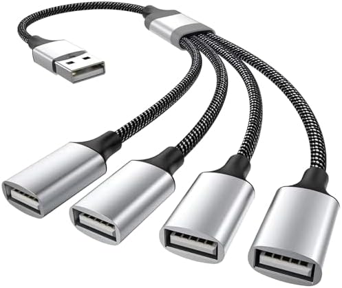 Solryn Câble USB Répartiteur 4 Ports 0.3 Mètre, 4 en 1 Type A Mâle vers ...
