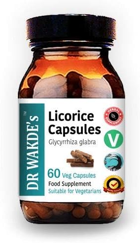DR WAKDE's Licorice Capsules (60 Veg Caps, Ayurvedic Supplement, Vegan ...