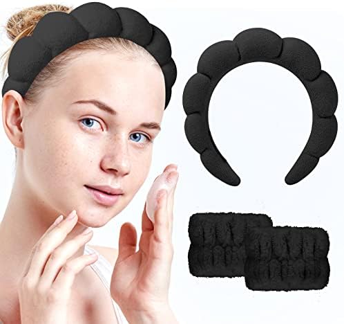 Amazon.com : Spa Headband Wrist Towels Scrunchies/Wristband Set for ...