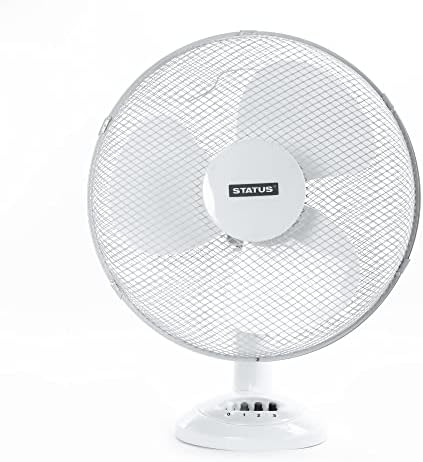 Status Desk Fan | 16 Inch Oscillating Portable Fan | 3 Speed Adjustable ...