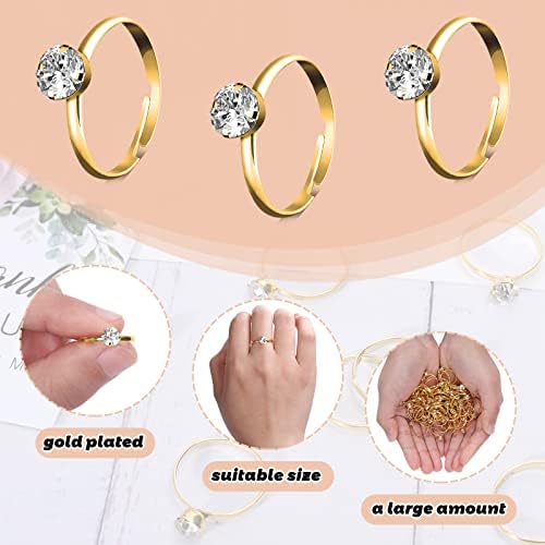 Amazon.com: Whaline 36 Packs Gold Diamond Engagement Rings Bridal ...