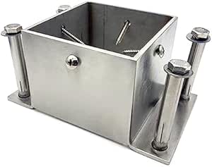 Amazon.com: Stainless Steel Post Base 2x2 3x3 4x4 5x5 6x6 7x7 8x8 Inch ...