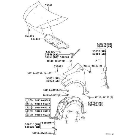 Toyota 53852-0D030 Wheel Opening Extension Pad, Left : Amazon.in: Car ...