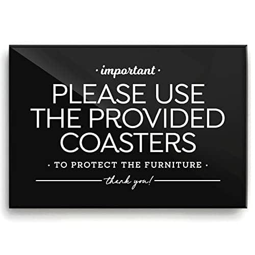 Amazon.com: 4x6 Please Use Coasters Designer Sign ~ Ready to Stick ...