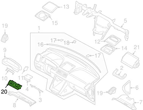 Amazon.com: XC90 MK1 Front Dashboard Air Vent Grille 39898051 NEW ...