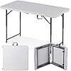 Amazon.com: Saicool 4FT Fold in Half Folding Table, Duty Event Table ...