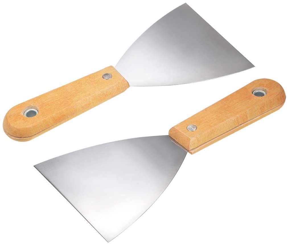 Buy EuisdanAA Putty Scraper 4" Cr-V Steel Stiff Putty Knives with ...