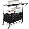 Amazon.com: Simply Tidy Essex Black Drawers & Rolling Cart with Tray ...