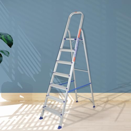 Giraffe Maple-Pro Ladder for Home 7 Steps Foldable | Aluminium Ladder ...